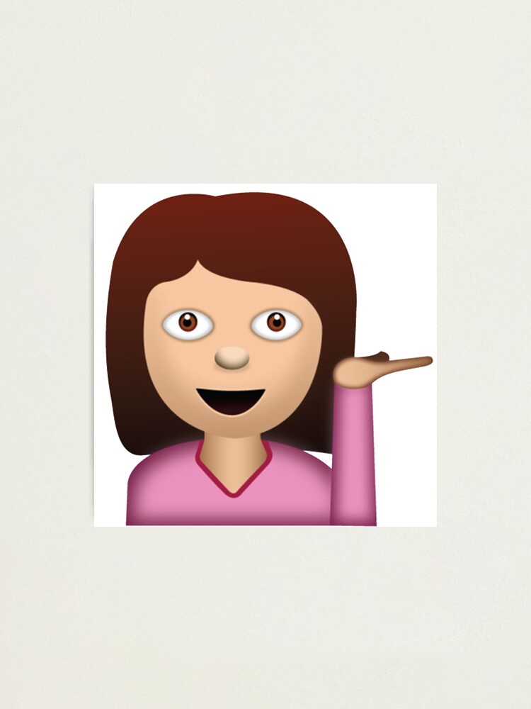 Sassy Lady Hand Emoji Photographic Print For Sale By Winkham Redbubble