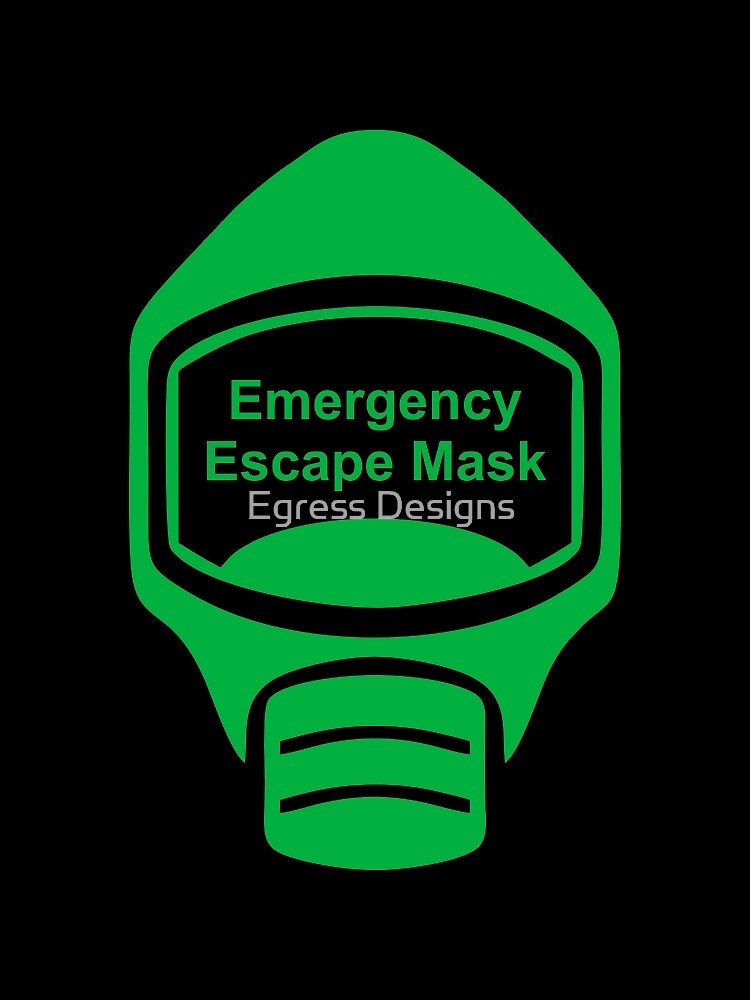 "Emergency Escape Mask (oder Smoke Hood oder Gas Mask) Zeichen" Poster ...
