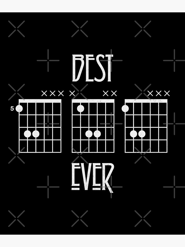 "Guitar Power Chord DAD - Best Dad Ever" Canvas Print for Sale by el-em ...