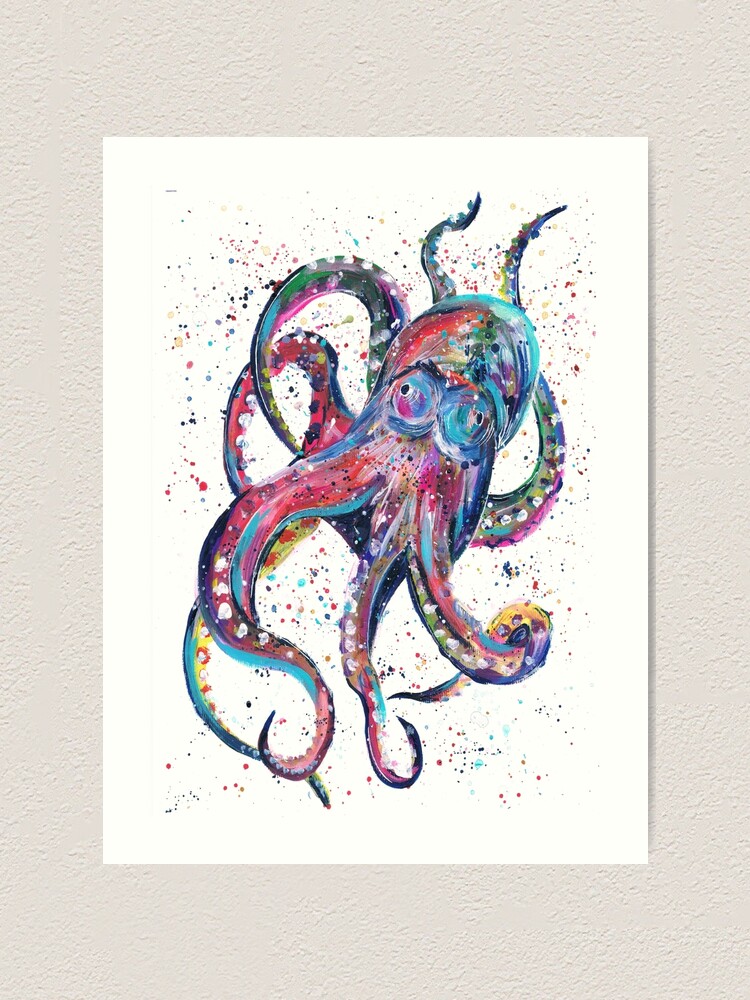 "Ollie the Rainbow Octopus " Art Print for Sale by EmmaLC-Art | Redbubble