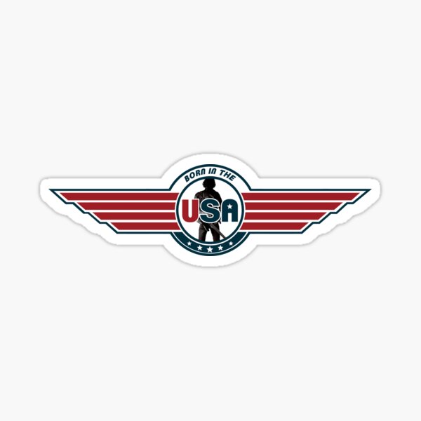 "Born In the USA" Sticker for Sale by tothehospital | Redbubble