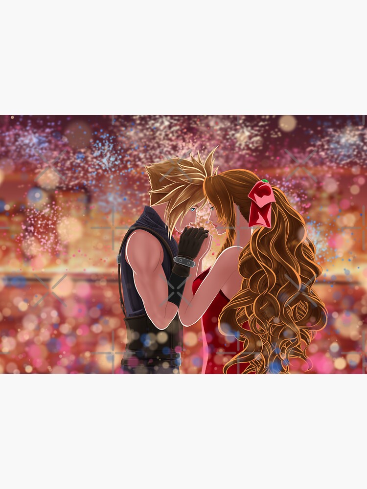 "Final Fantasy VII - Cloud & Aerith" Sticker by Makanani | Redbubble