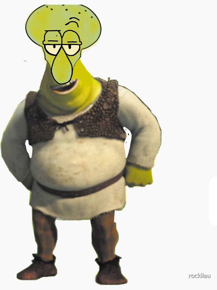"Shrek x Thaddäus Meme Aufkleber (shrekward);)" Sticker von rockilau ...