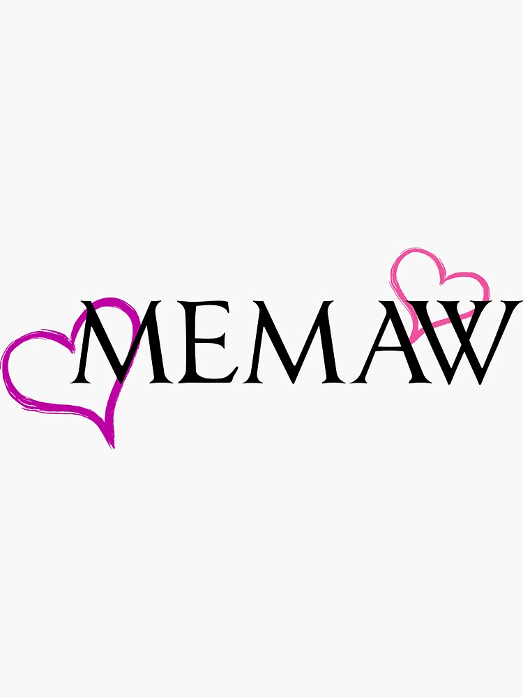 "Memaw" Sticker for Sale by CindersRose | Redbubble