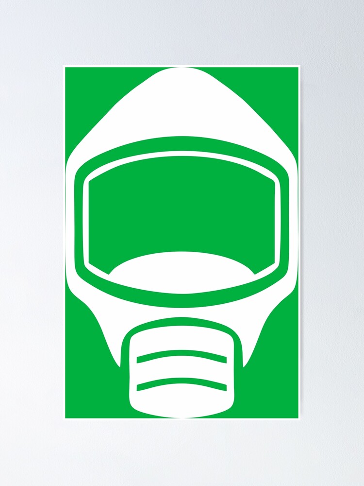 "Emergency Escape Mask (or Smoke Hood, or Gas Mask) Sign" Poster for ...