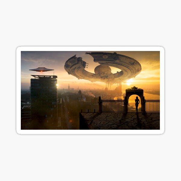 "Science Fiction Aliens" Sticker by AmandaDesign | Redbubble