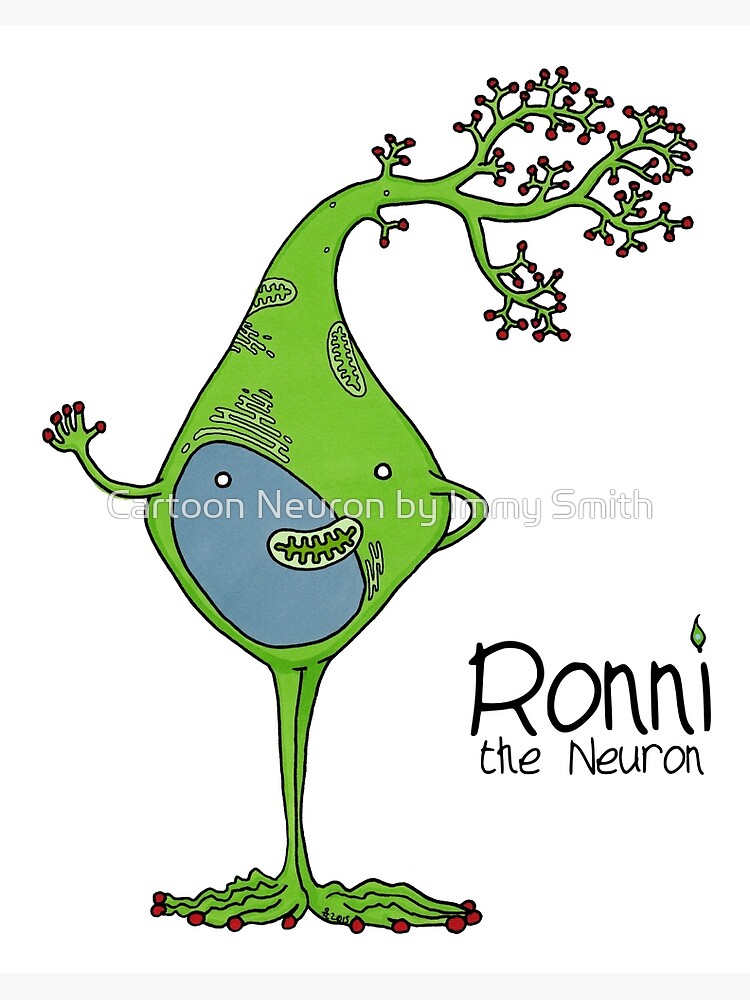 "Ronni the Neuron" Art Print by Immy | Redbubble