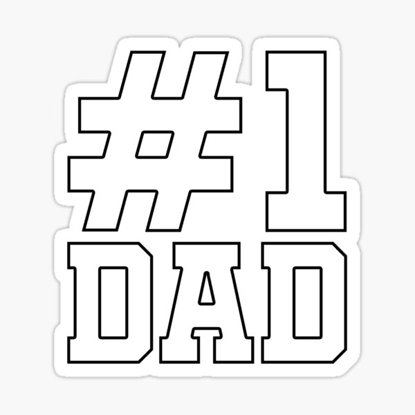 "Number 1 DAD" Sticker for Sale by Filalidesign | Redbubble