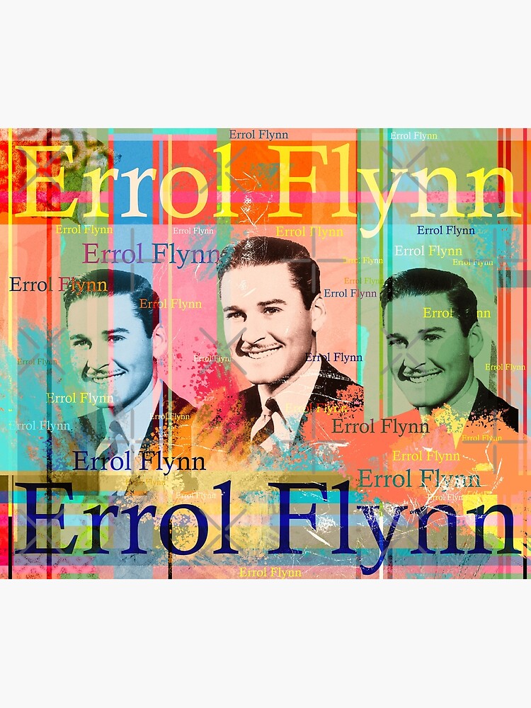 "elegant Errol Flynn portrait of the famous Hollywood actor" Throw Blanket by Mauswohn | Redbubble