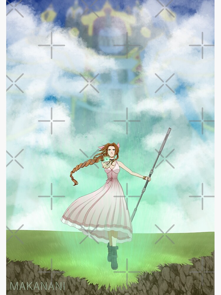 "Final Fantasy VII - Aerith with Holy & Alexander" Poster for Sale by ...