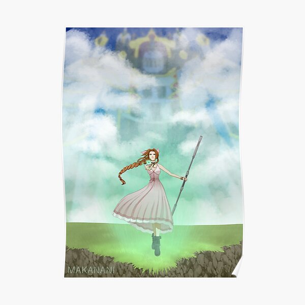 "Final Fantasy VII - Aerith with Holy & Alexander" Poster for Sale by ...