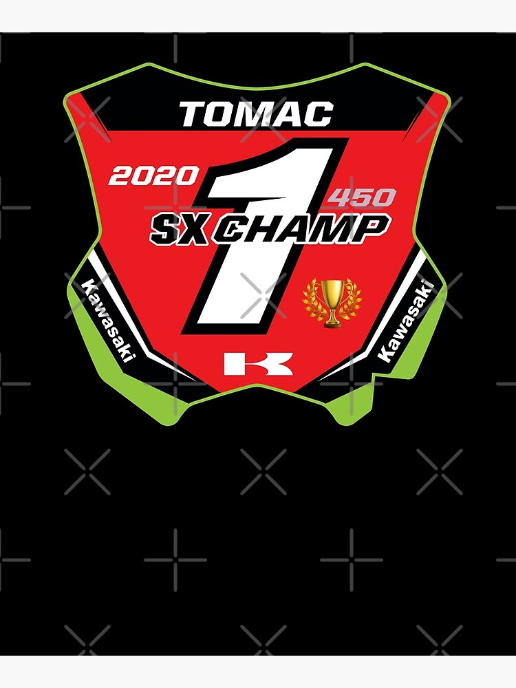 "Eli Tomac Supercross 2020 Champion ET3 RED Number Plate" Mounted Print ...