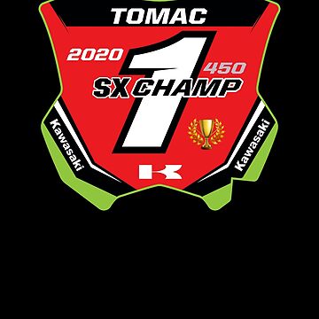 "Eli Tomac Supercross 2020 Champion ET3 RED Number Plate" Sticker for ...