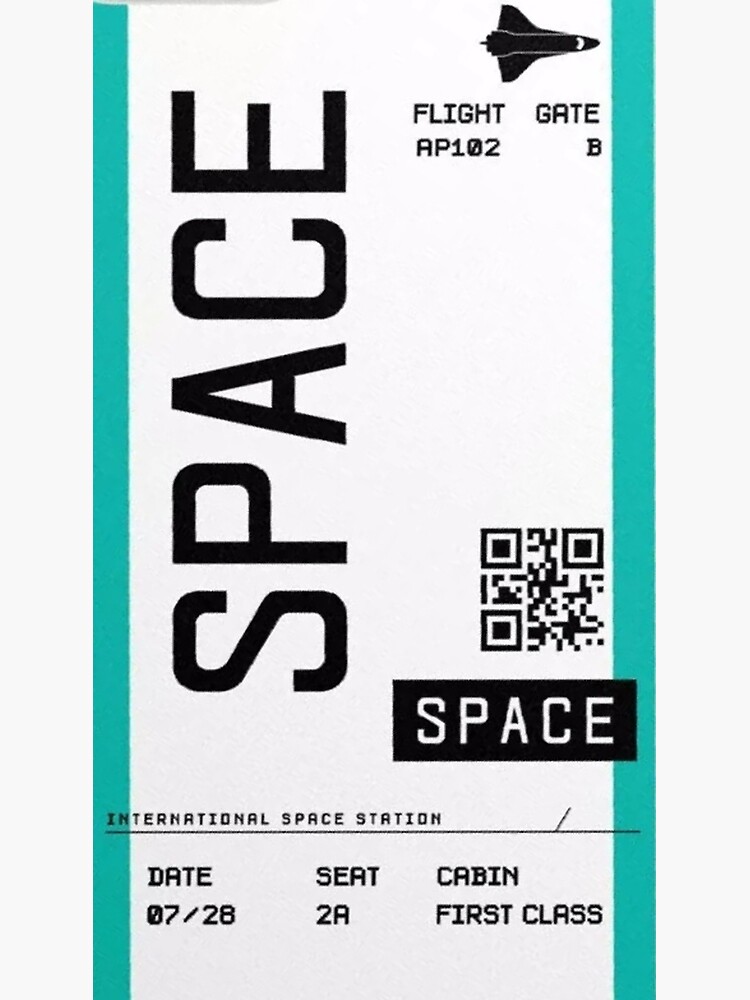 "Plane ticket to Space nasa " Sticker for Sale by zaklawson24 | Redbubble