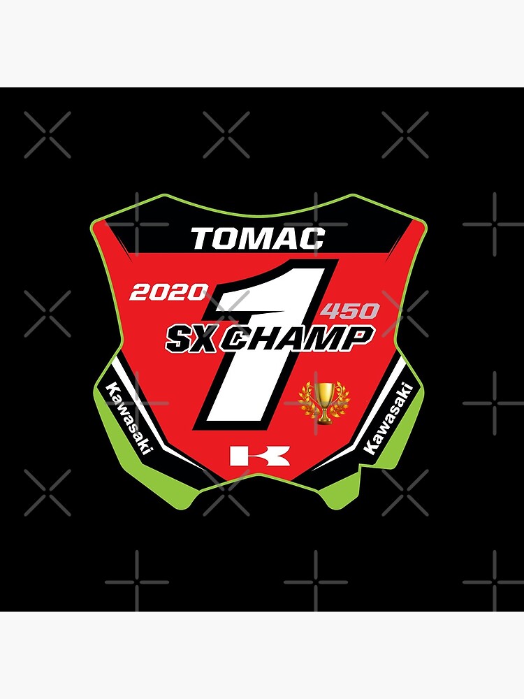 "Eli Tomac Supercross 2020 Champion ET3 RED Number Plate" Acrylic Block ...