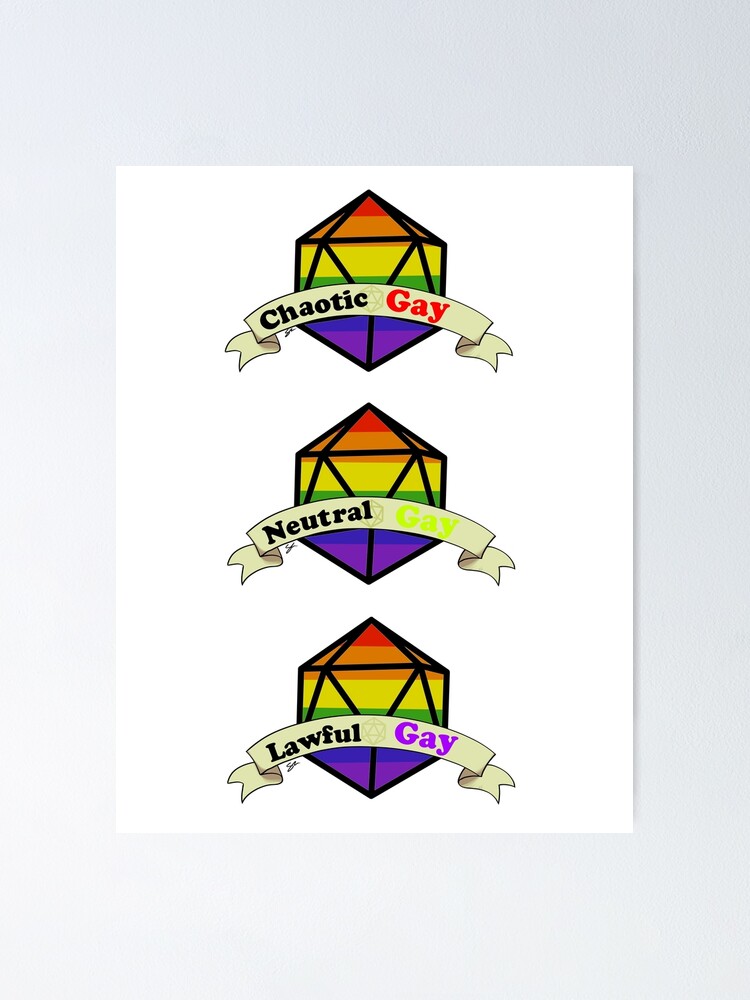 "Dnd Alignment Pride Set 11" Poster for Sale by Beandoodz | Redbubble