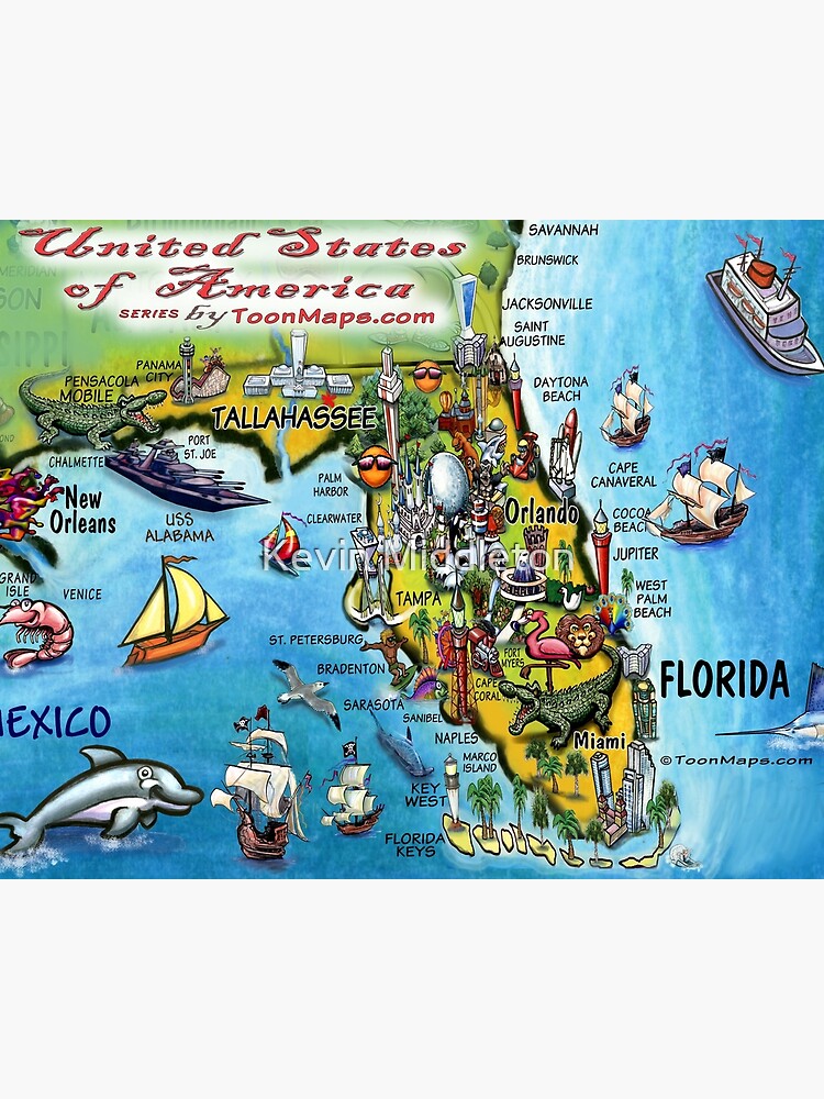 "Florida Fun Map" Photographic Print for Sale by Kevin Middleton ...