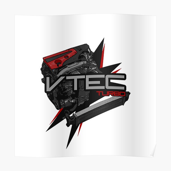 "VTEC Turbo Engine Design" Poster for Sale by l13psna | Redbubble