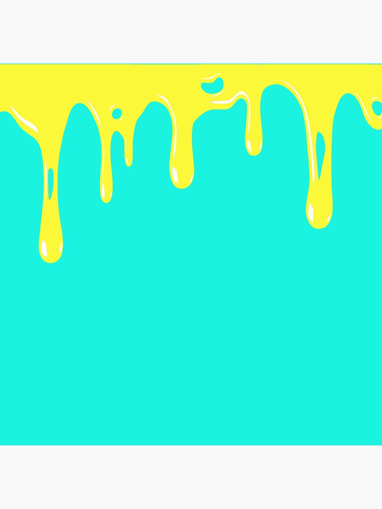 "Cyan & Yellow Paint Drip " Sticker for Sale by kyebrown30 | Redbubble