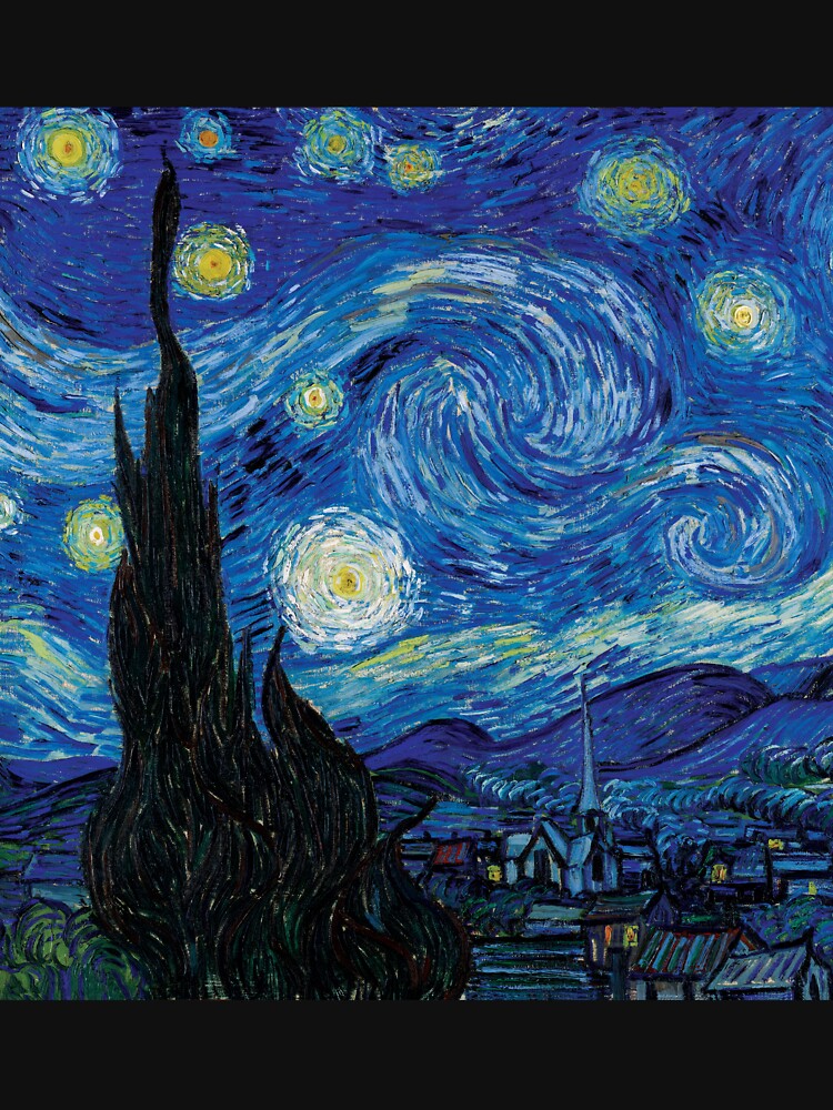 "Vincent Van Gogh - Starry Night" T-shirt for Sale by AbidingCharm ...