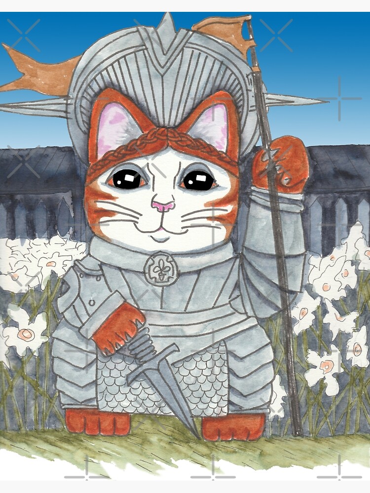 "Joan of Arc cat art" Poster by JenStedmansArt | Redbubble