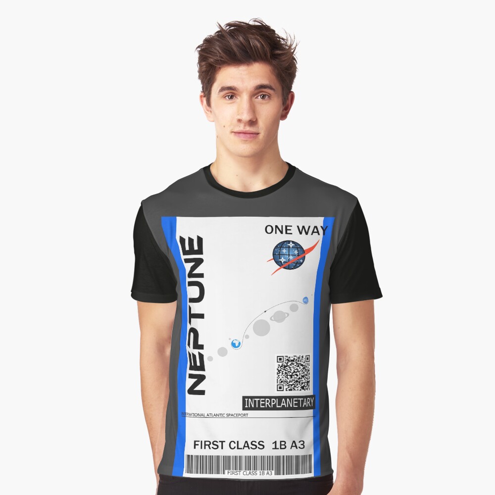 "Neptune space ticket" Sticker for Sale by jc007 | Redbubble