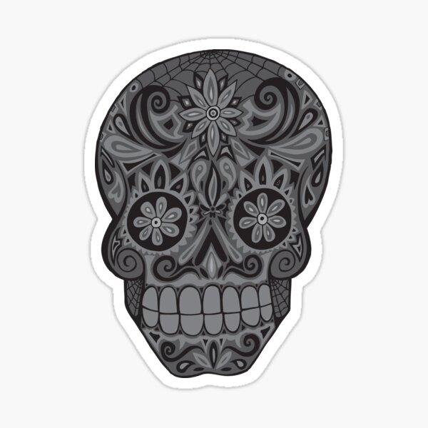 "Calavera Skull III" Sticker for Sale by wottoart | Redbubble