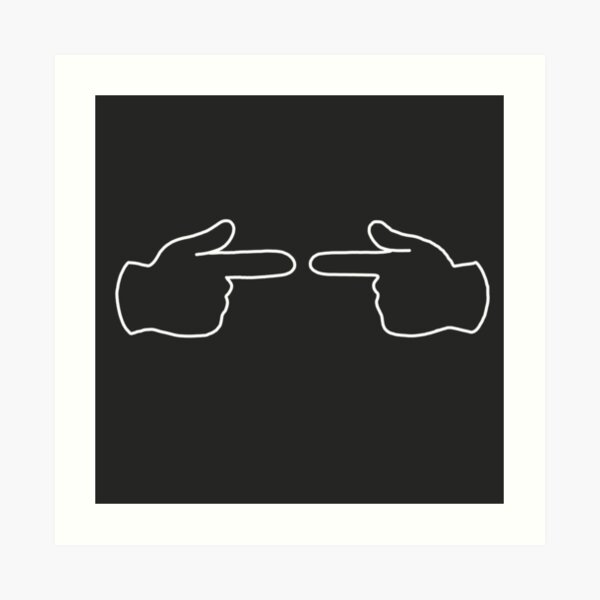 "Shy Fingers - Tik Tok Meme" Art Print for Sale by radiater | Redbubble