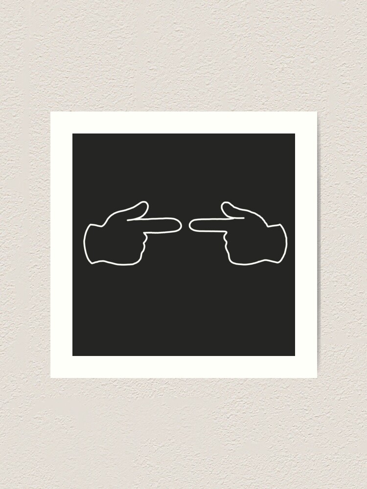 "Shy Fingers - Tik Tok Meme" Art Print for Sale by radiater | Redbubble