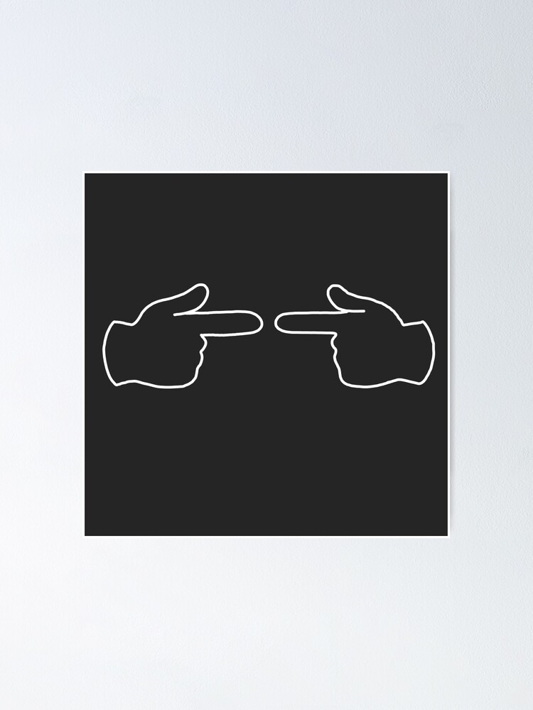 "Shy Fingers - Tik Tok Meme" Poster by radiater | Redbubble