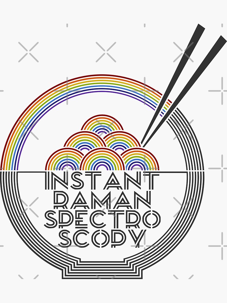 "Instant Ramen Raman Spectroscopy" Sticker for Sale by stoppersays ...