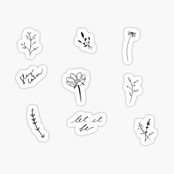 "Floral Doodle Sticker Pack" Sticker by tatianamm | Redbubble