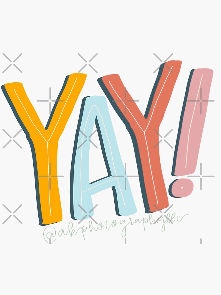 "Yay!" Sticker for Sale by aaskewphoto | Redbubble