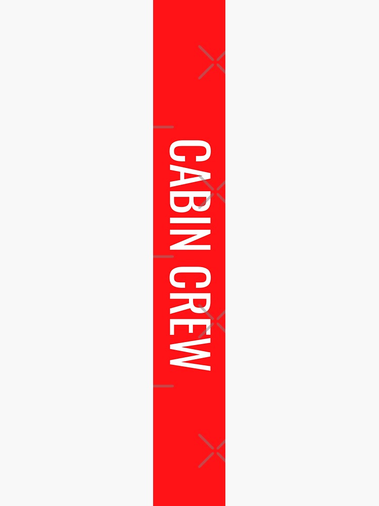 "Cabin crew vertical dark" Sticker by izabella-design | Redbubble