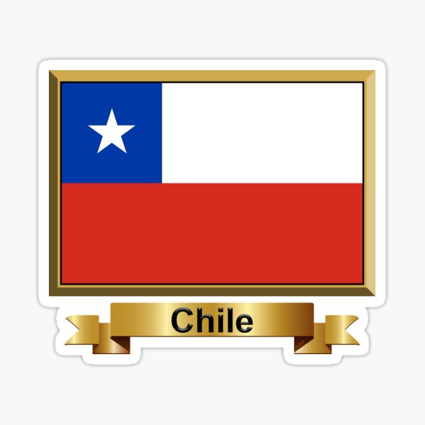 "Chile Flag Gifts, Stickers & Products (N)" Sticker by mpodger | Redbubble