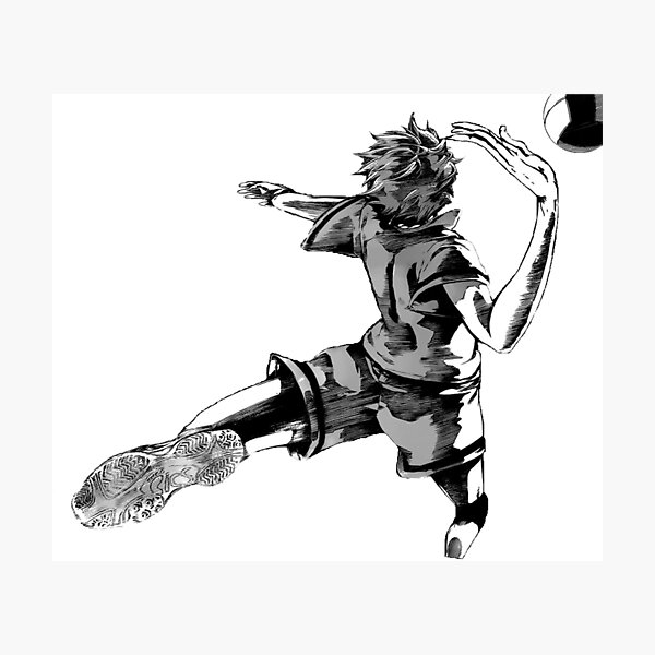 "Shoyo Hinata Haikyuu! Spike" Photographic Print by Elsogoals | Redbubble