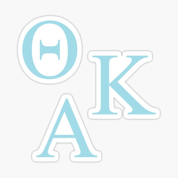 "Theta Kappa Alpha Sticker Pack Baby Blue Letters" Sticker for Sale by ...