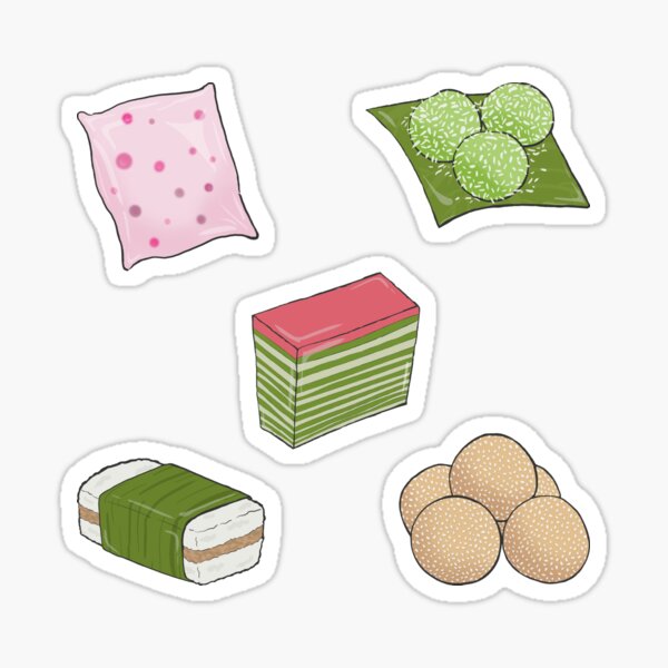 "Kue Basah Sticker Pack" Sticker for Sale by AnnaYenardi | Redbubble