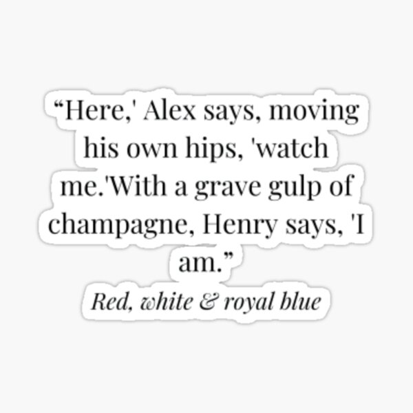 "Red white and royal blue quote" Sticker by Amelieva | Redbubble