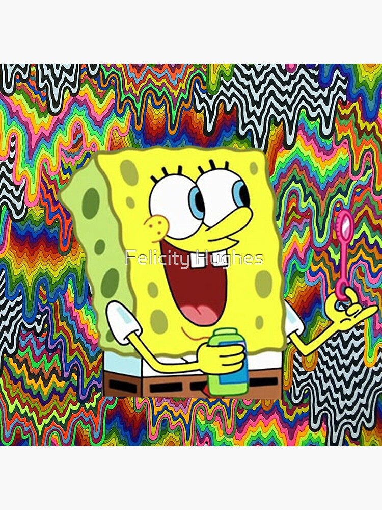 "Psychedelic Spongebob" Poster by Touche | Redbubble