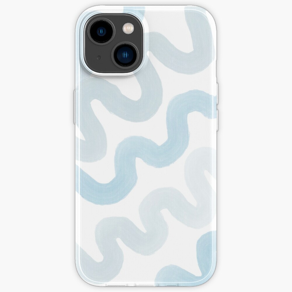 "Blue Painted Squiggly Lines" iPhone Case for Sale by teiakornienko ...