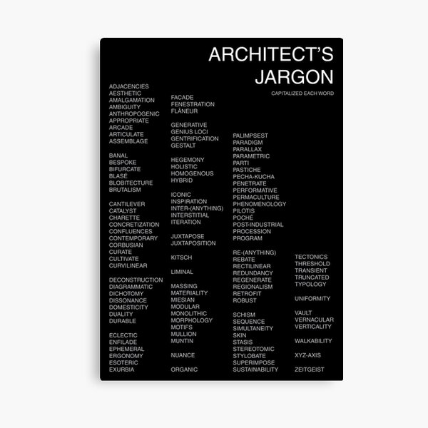 "An Architect's Jargon, Architecture industry and Architect commonly ...
