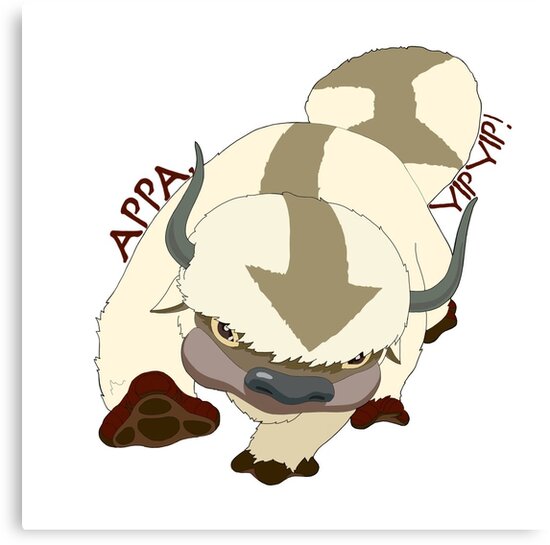 "Appa, Yip Yip!" Canvas Print by AmbHilbish | Redbubble