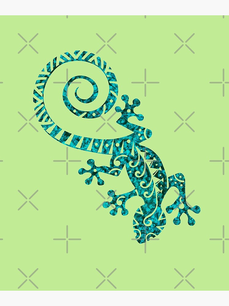 "Hawaiian - Samoan - Polynesian Tribal Gecko" Poster by sunnthreads ...