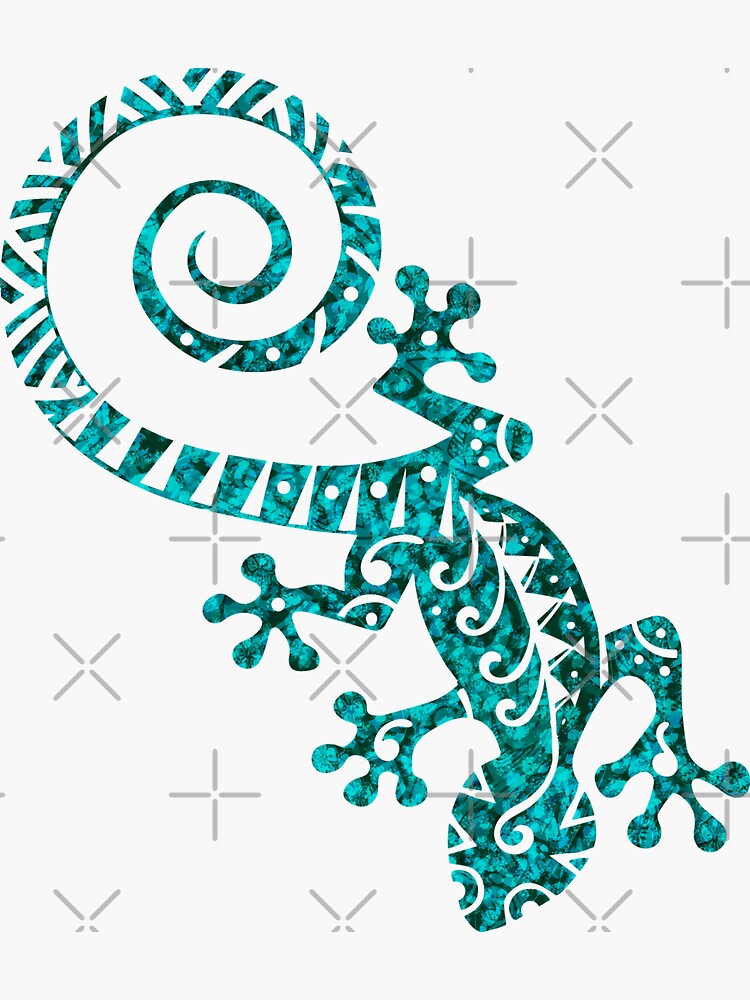 "Hawaiian - Samoan - Polynesian Tribal Gecko" Sticker for Sale by ...