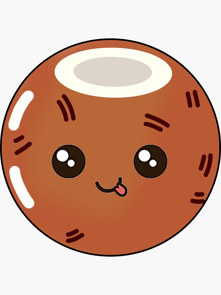 "Smiling Coconut, Cute Fruit" Sticker for Sale by LycheeTees | Redbubble