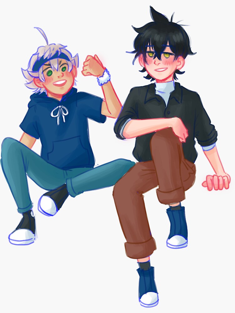 "modern asta and yuno" Sticker for Sale by froqpi | Redbubble