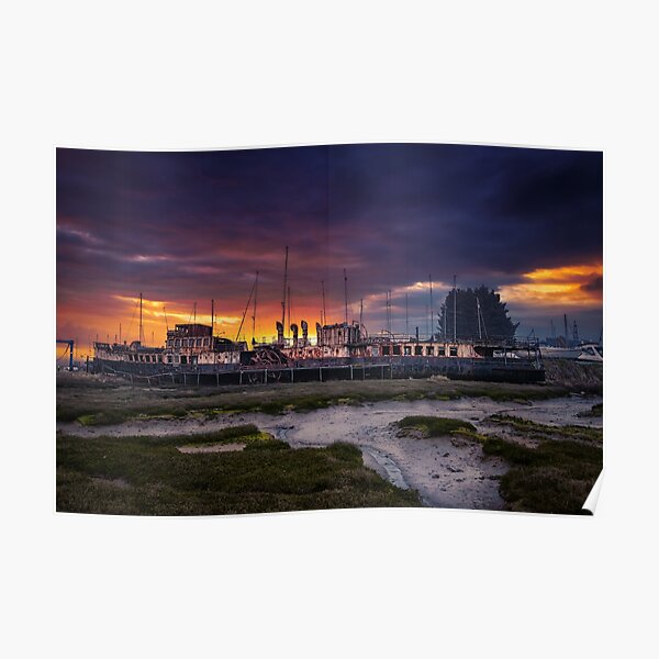 "PS Ryde Queen Sunrise" Poster for Sale by manateevoyager | Redbubble