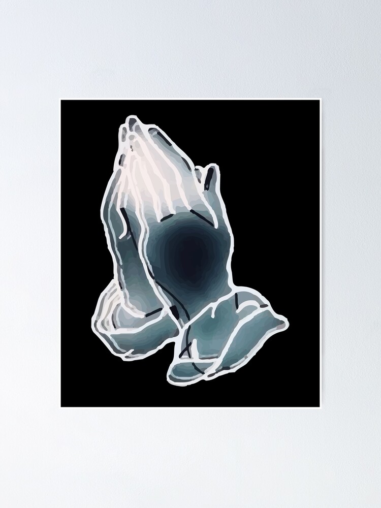 "Drake Praying Hands Neon Logo" Poster by Novaque | Redbubble