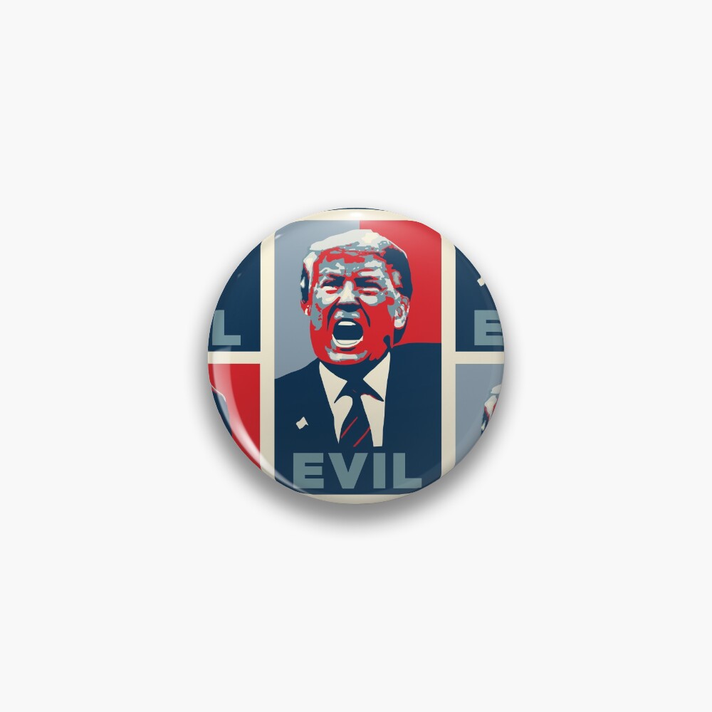 "Evil Donald Trump" Pin for Sale by SubtleSplit | Redbubble